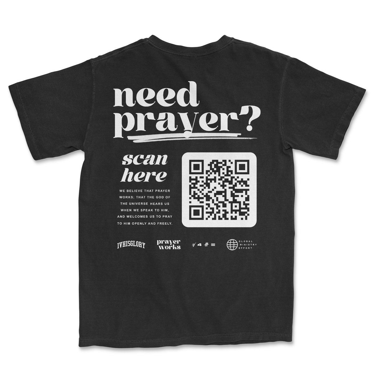 QR Code Prayer Works Campaign Tee (For Introverts) – IV His Glory Clothing