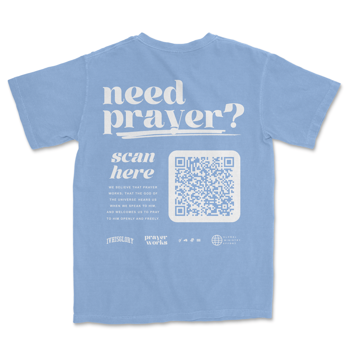 QR Code Prayer Works Campaign Tee (For Introverts) – IV His Glory Clothing