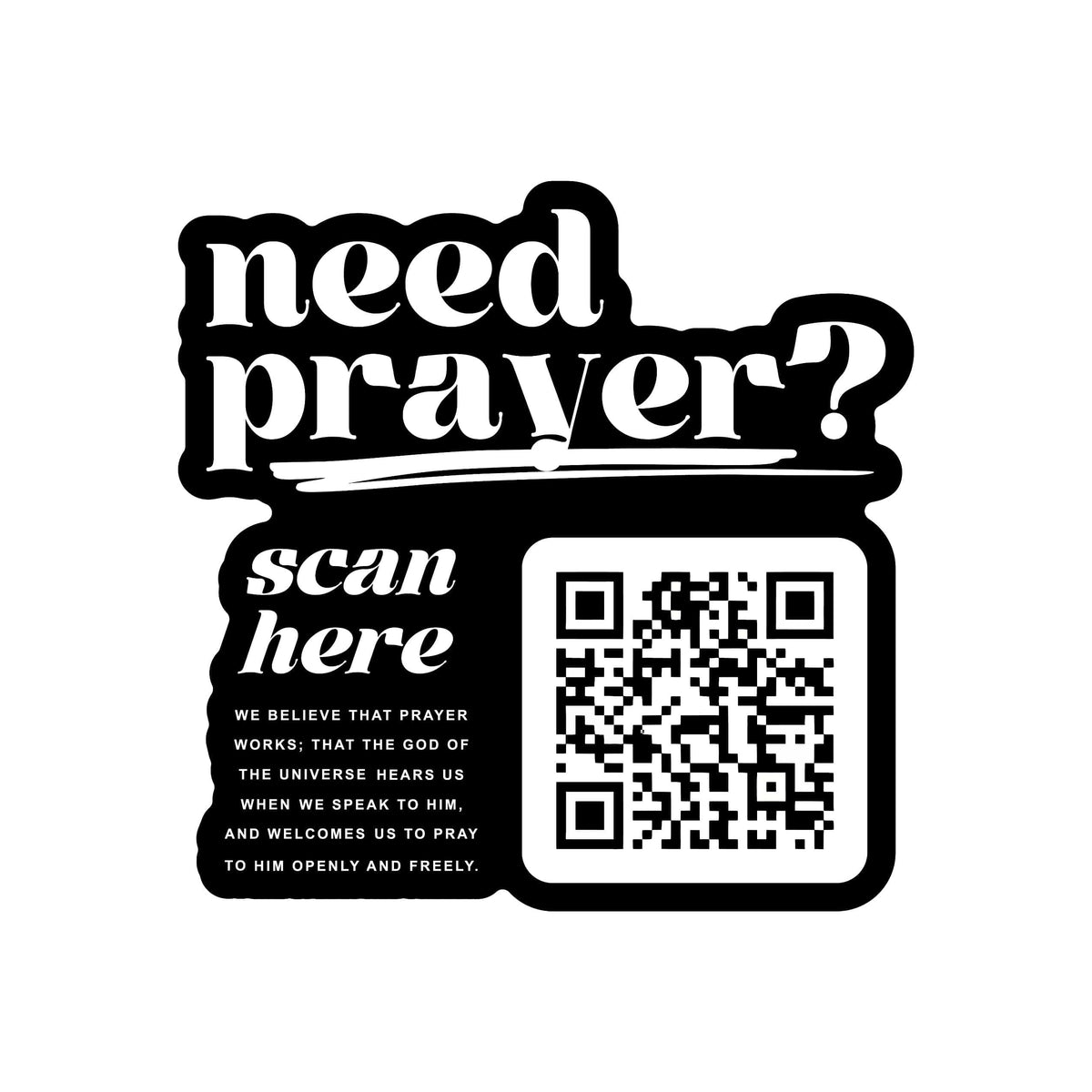 Prayer Works QR Code Sticker – IV His Glory Clothing